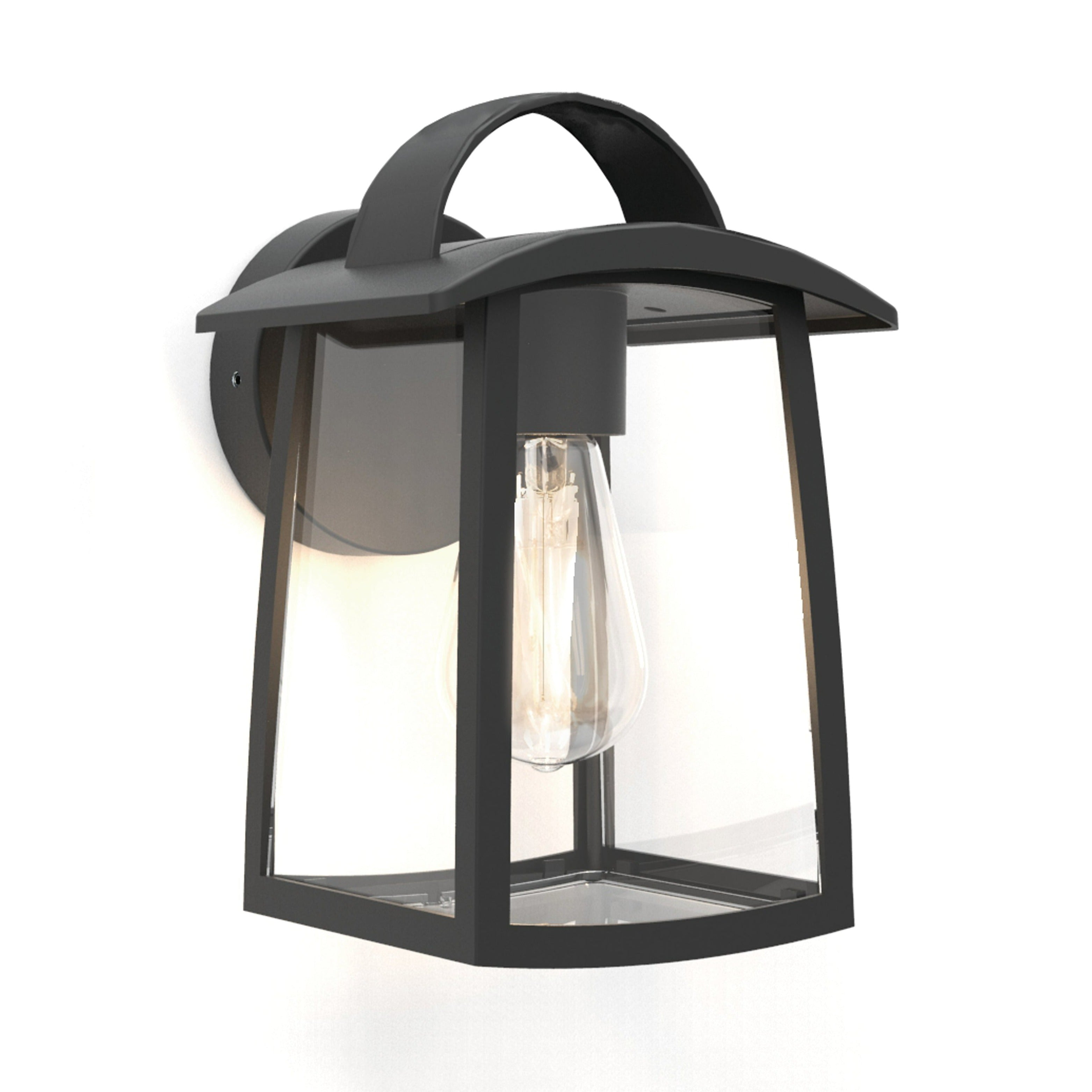 Buy Lutec Kelsey Black Outdoor Lantern Wall Light In Black