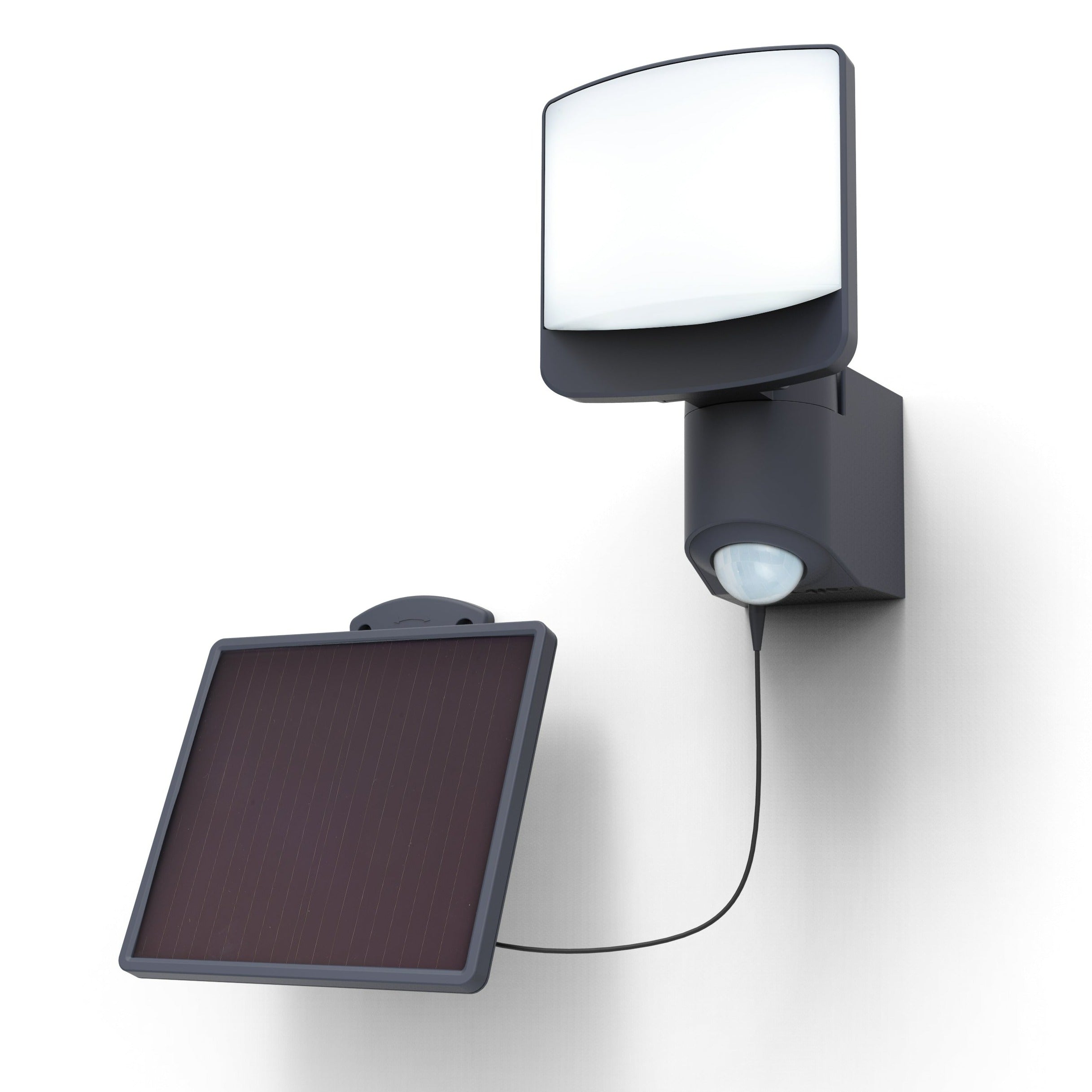 Buy Lutec Sunshine LED Grey Solar Wall Light - PIR Sensor