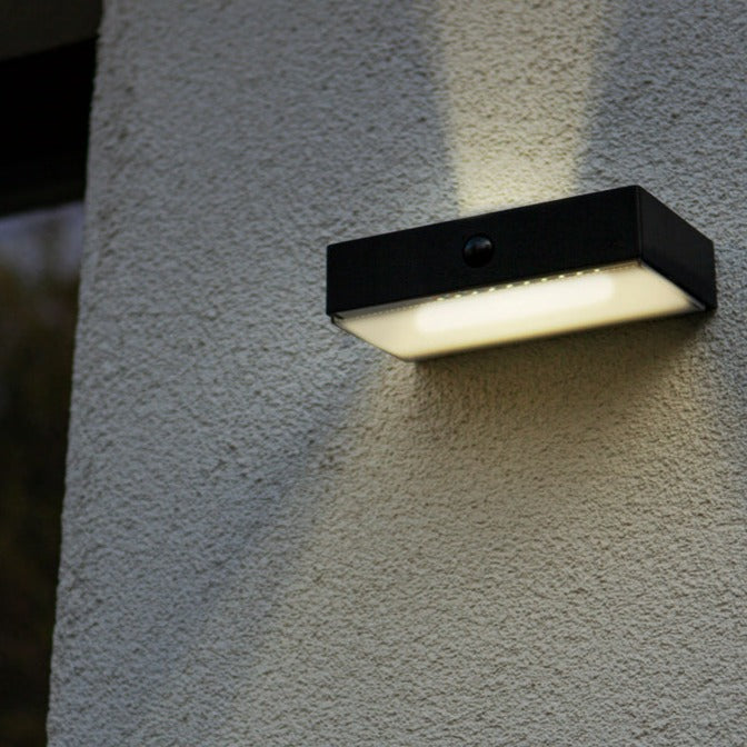 Buy Lutec Fadi Solar LED Black PIR Wall Light