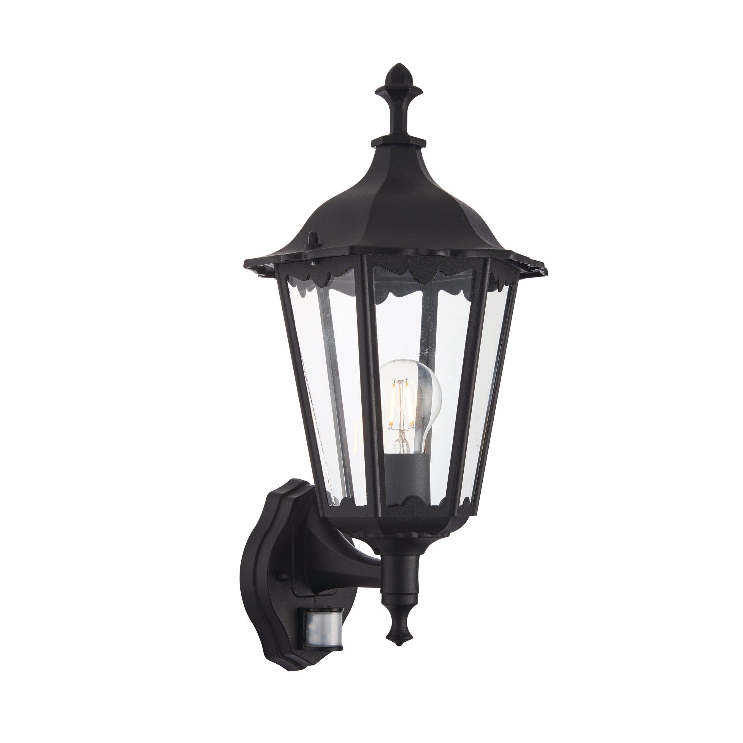 Buy Endon Burford Black Solar Powered Outdoor Wall Light With PIR