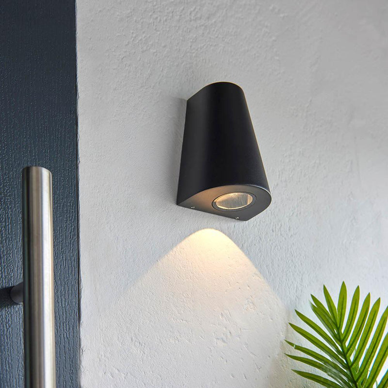 Buy Endon Helm Black Outdoor Downlighter Wall Light - Tiffany Lighting