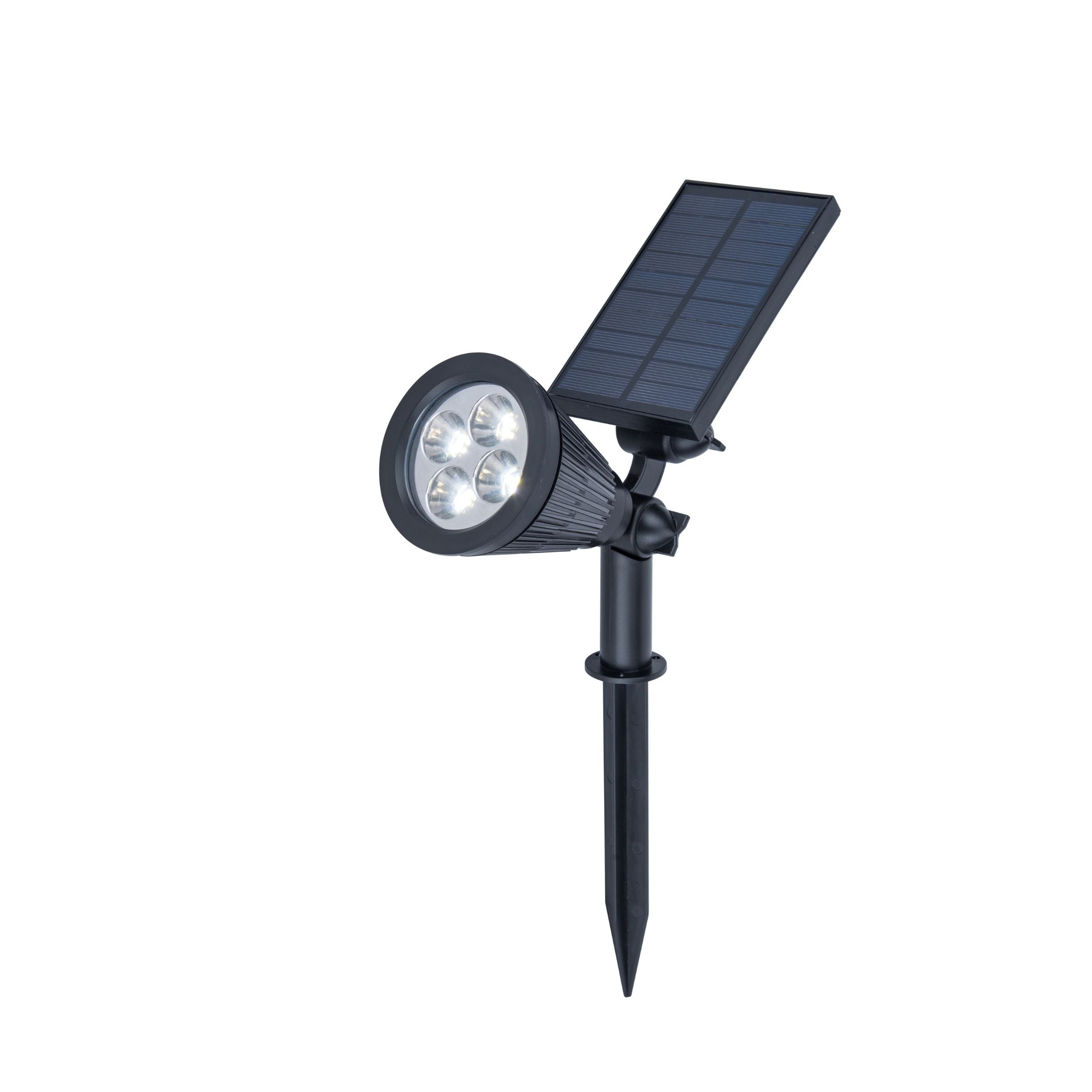 Buy Lutec Solar Superspot LED Solar Spotlight In Matt Black