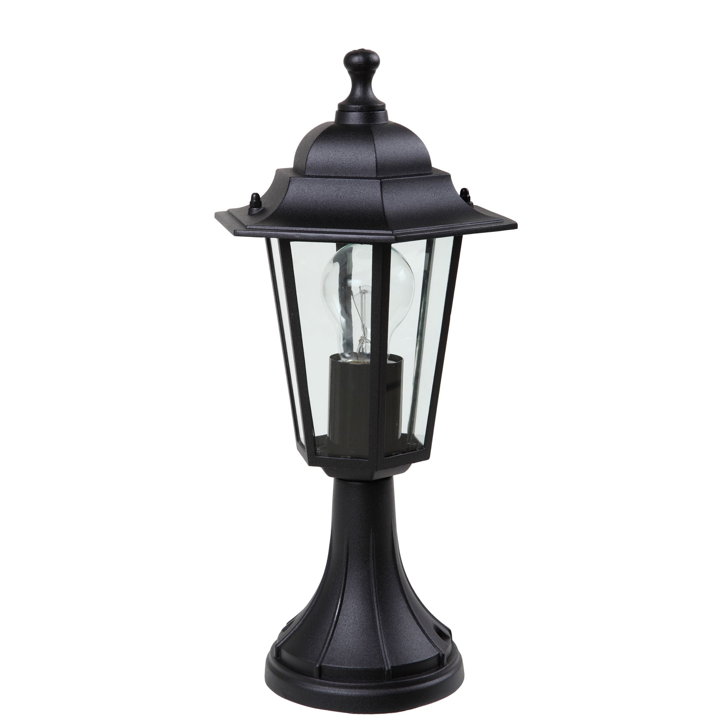 Buy Lutec Corniche Outdoor Pedestal Light - Black